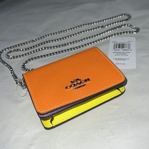Coach | Bags | Coach Mini Wallet On A Chain In Colorblock | Poshmark